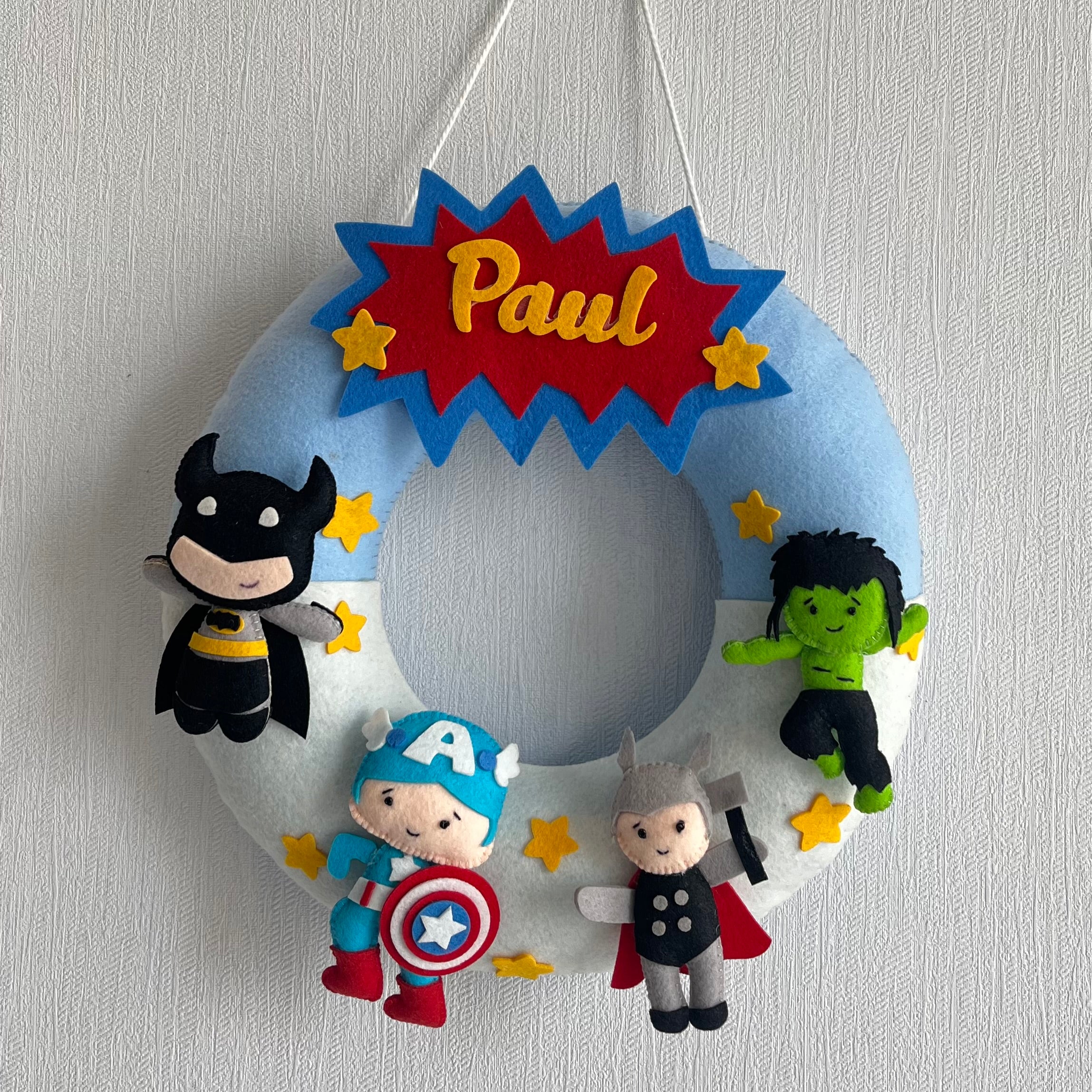Babble Wrap Superheroes Assemble Name Hanging