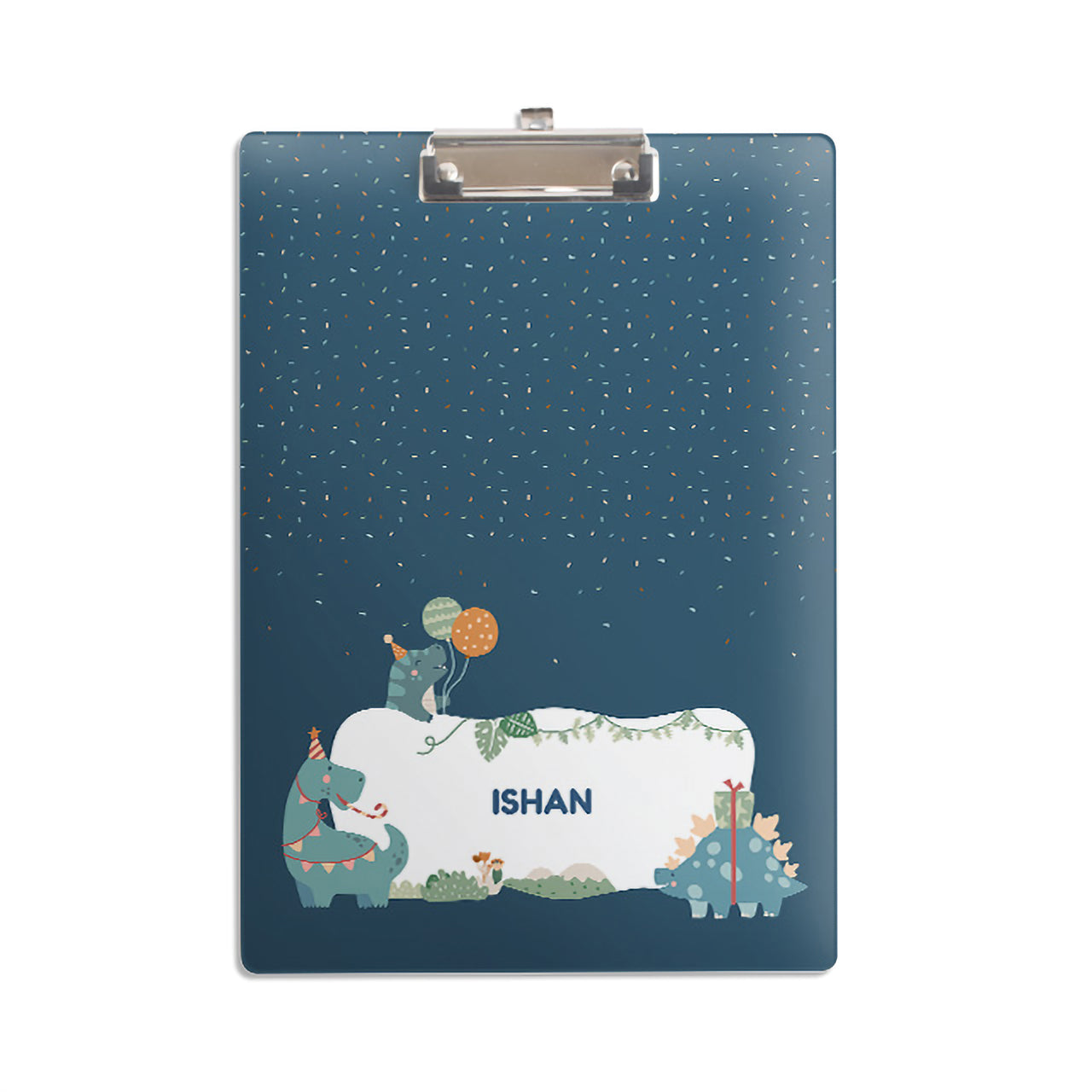 Personalised Clipboard - Dino Party – Babble Wrap