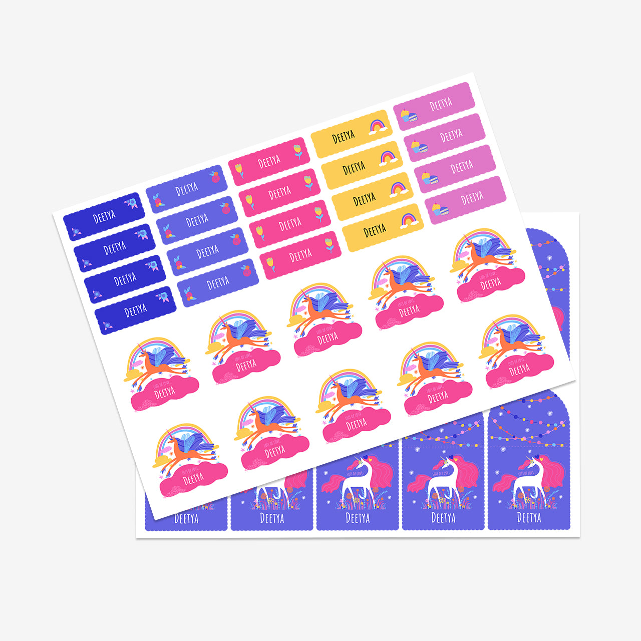 Name Labels / Gift Stickers - Magical Unicorn – Babble Wrap