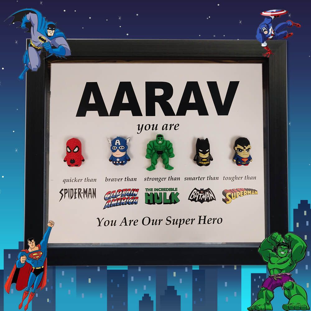 Personalized 3D Super Hero Frame - Hulk – Babble Wrap