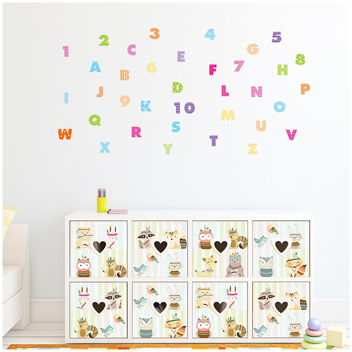 Alphabets And Numbers Mini Wall Art Sticker – Babble Wrap
