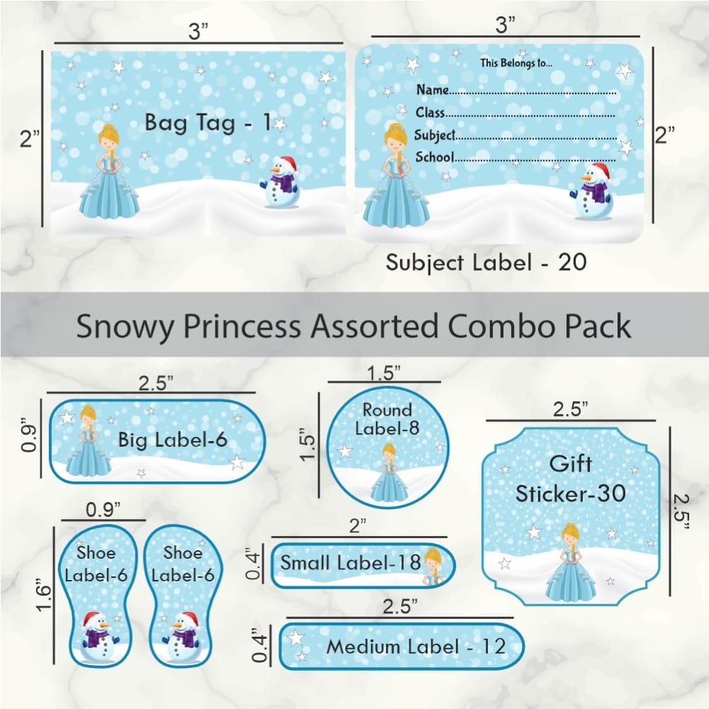 Snowy Princess Assorted Pack for Kids – Babble Wrap