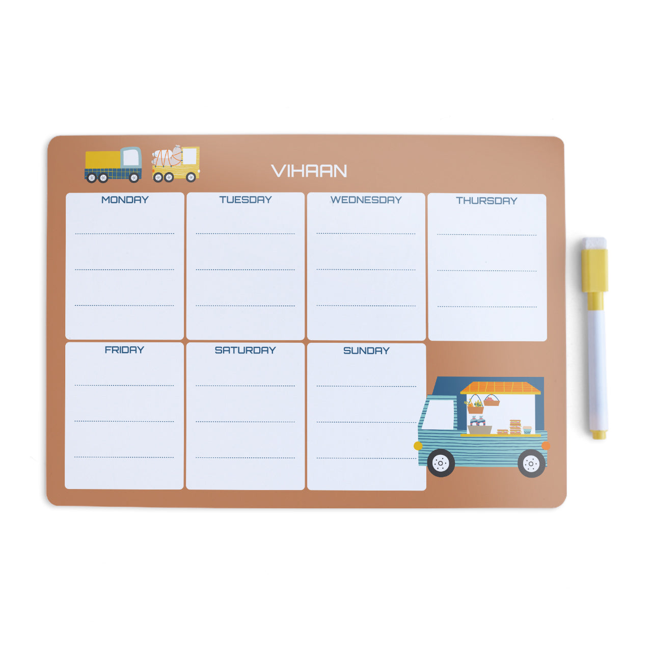 Personalised Meal / Weekly Planner - Food Truck – Babble Wrap