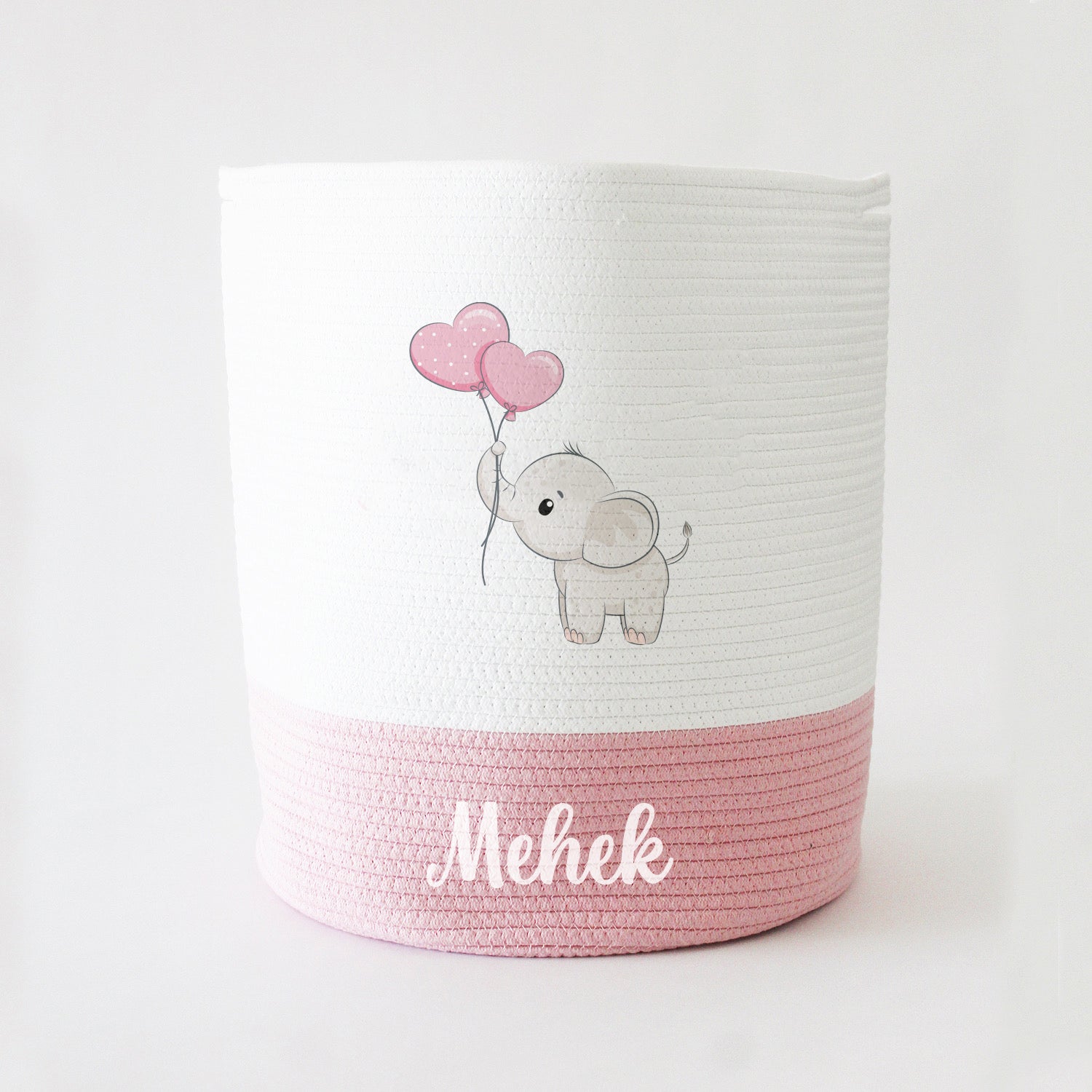 Personalized Storage Basket - Large - Ellie Theme - Pink – Babble Wrap