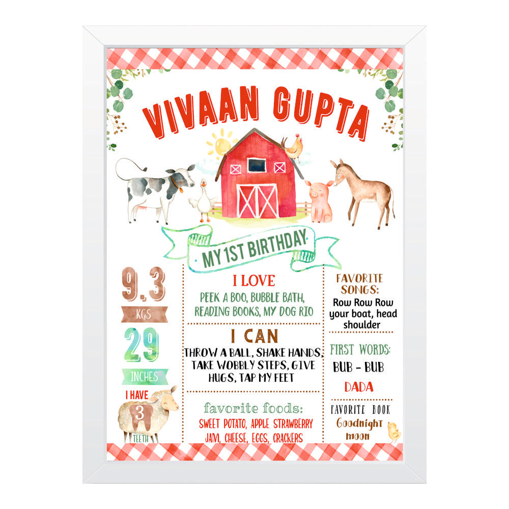 Milestone Poster Frame - On The Farm – Babble Wrap