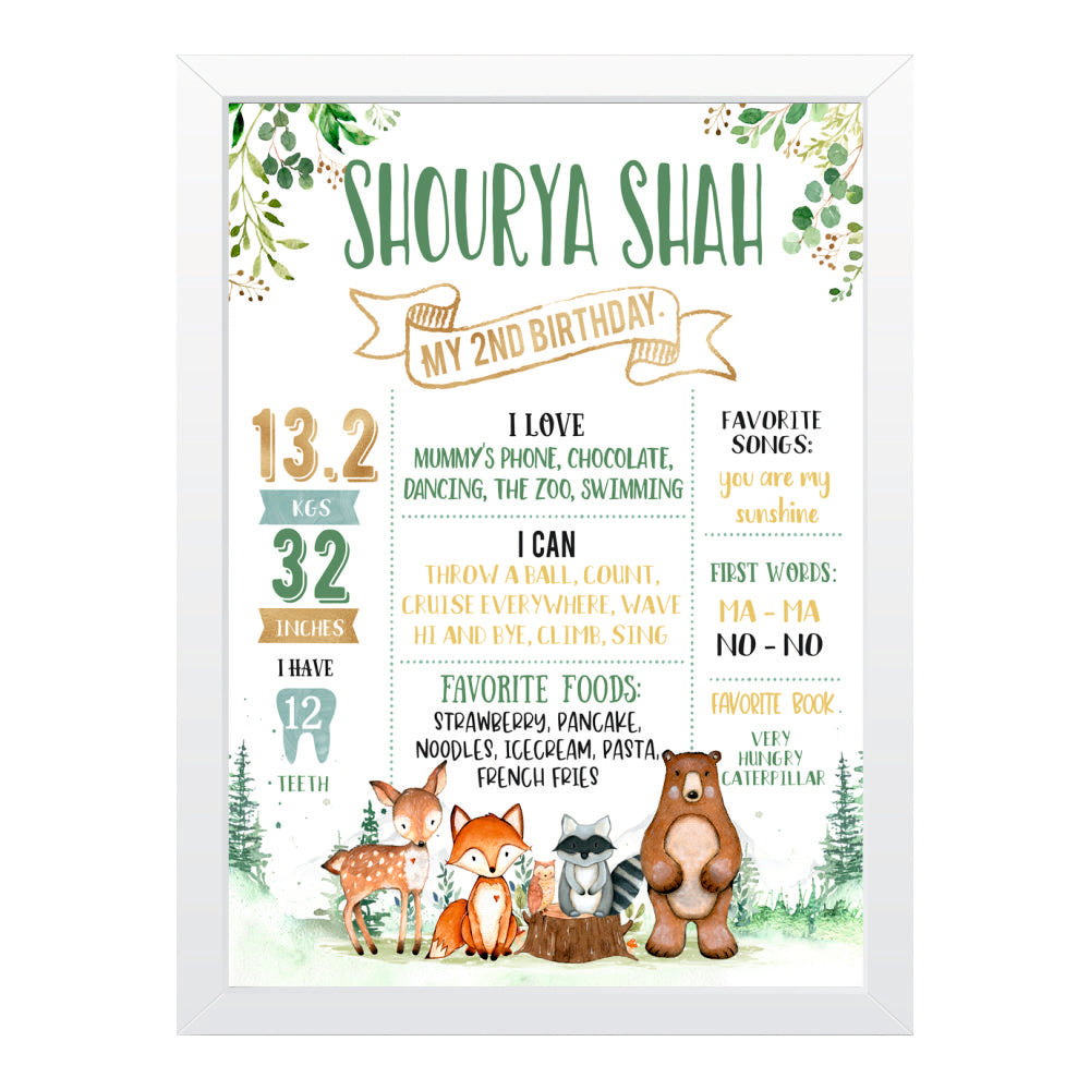 Milestone Poster Frame - In The Woods – Babble Wrap