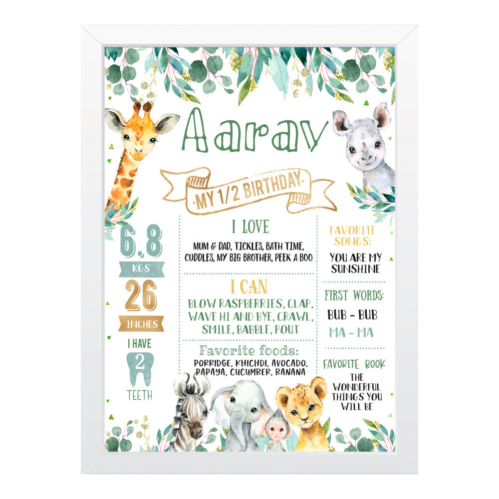 Milestone Poster Frame - African Jungle – Babble Wrap