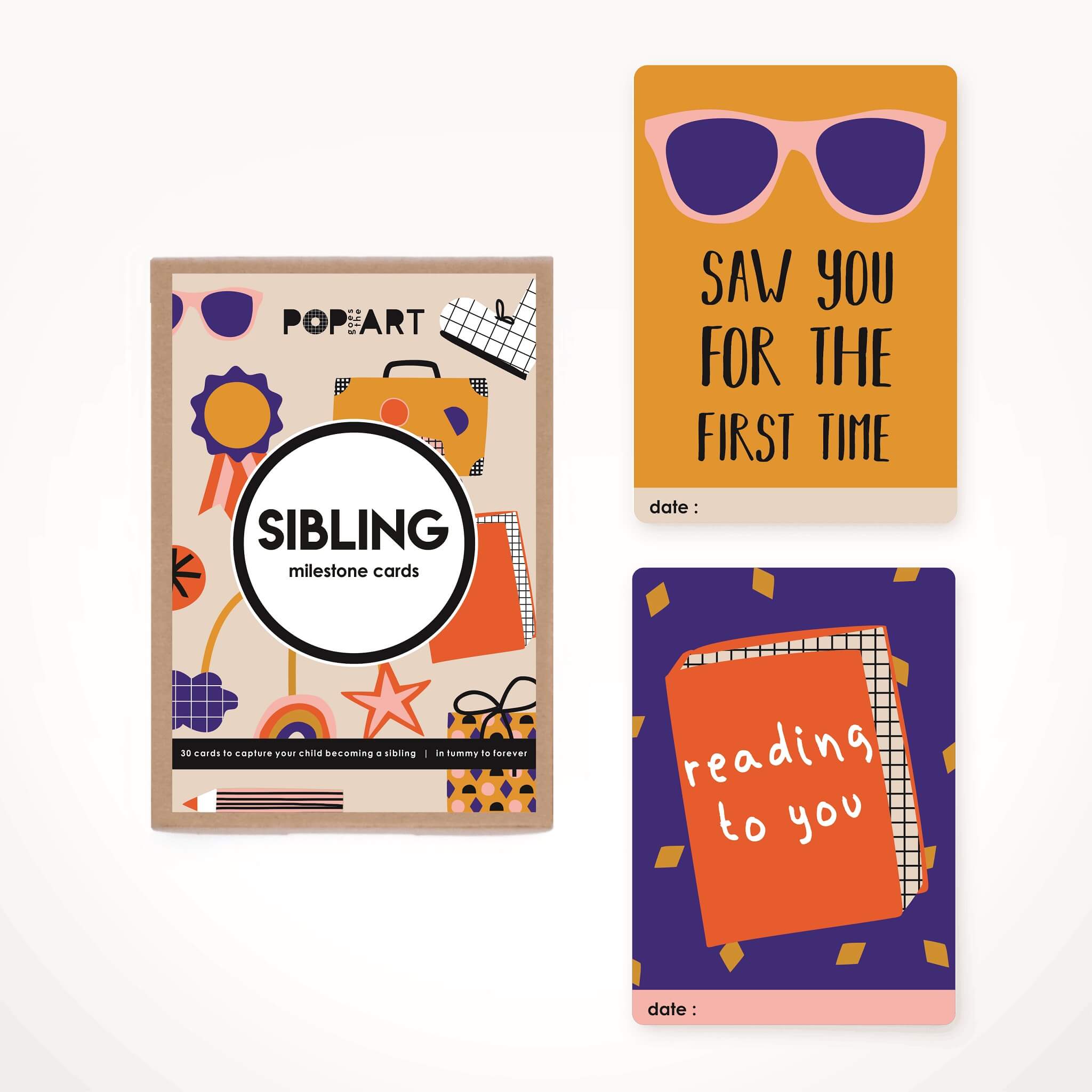 Milestone Cards | Sibling (box of 30 cards) – Babble Wrap